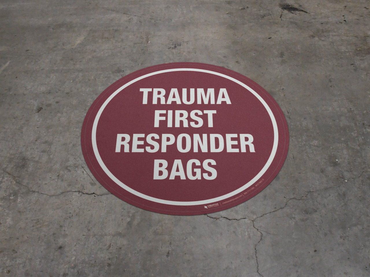 Trauma First Responder Bags - Floor Sign