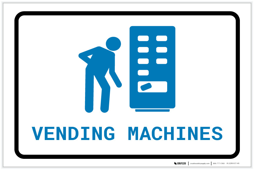 Vending Machines with Icon Landscape v2 - Label | Creative Safety Supply