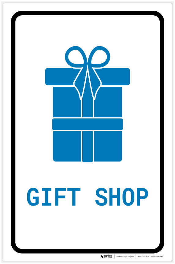 Gift Shop with Icon Portrait v2 - Label | Creative Safety Supply