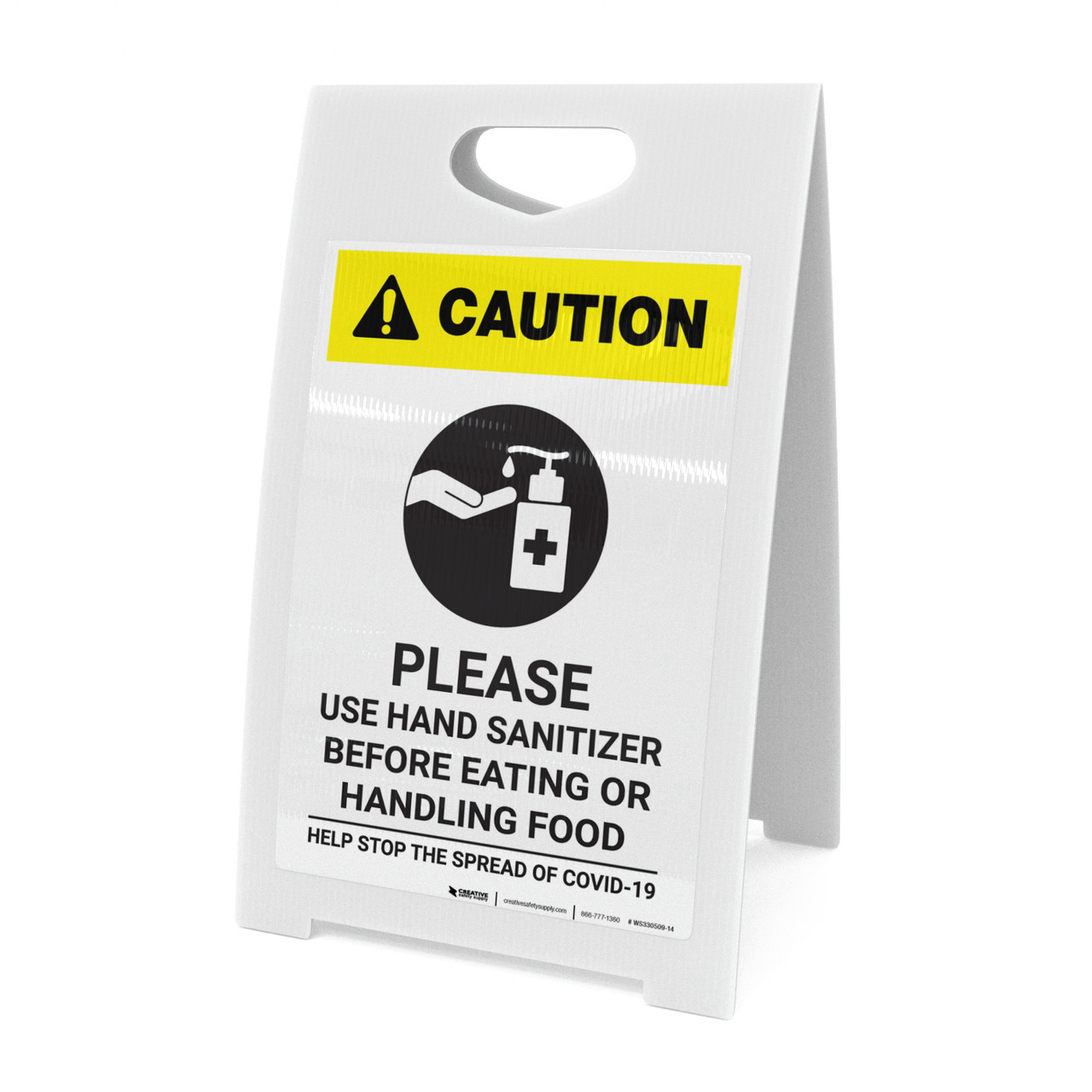 Caution: Please Use Hand Sanitizer - Before Eating or Handling Food ...
