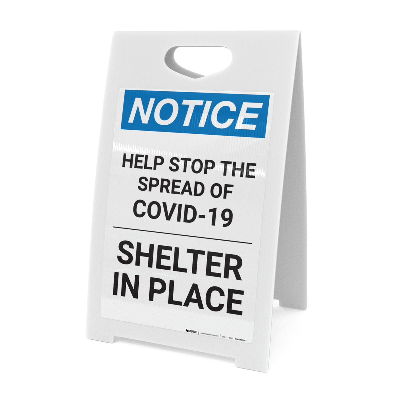 Notice: Stop the Spread Practice Social Distancing ANSI Portrait - A ...
