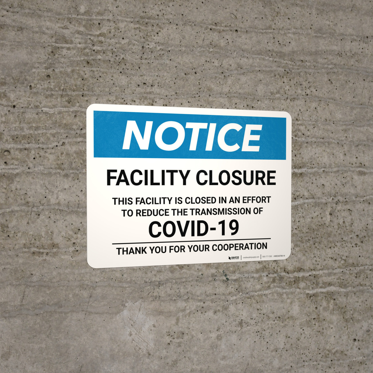 Notice: Facility Closure - In Effort to Reduce Transmission of COVID-19 ...