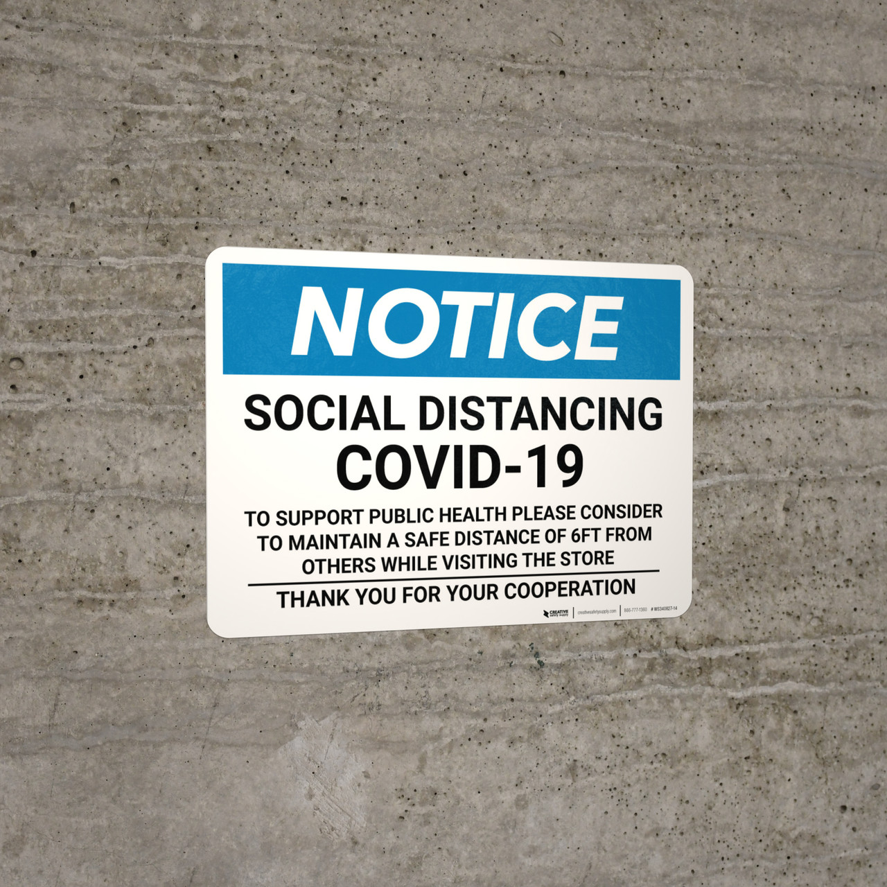 Notice: Social Distancing COVID-19 To Support Public Health Maintain ...