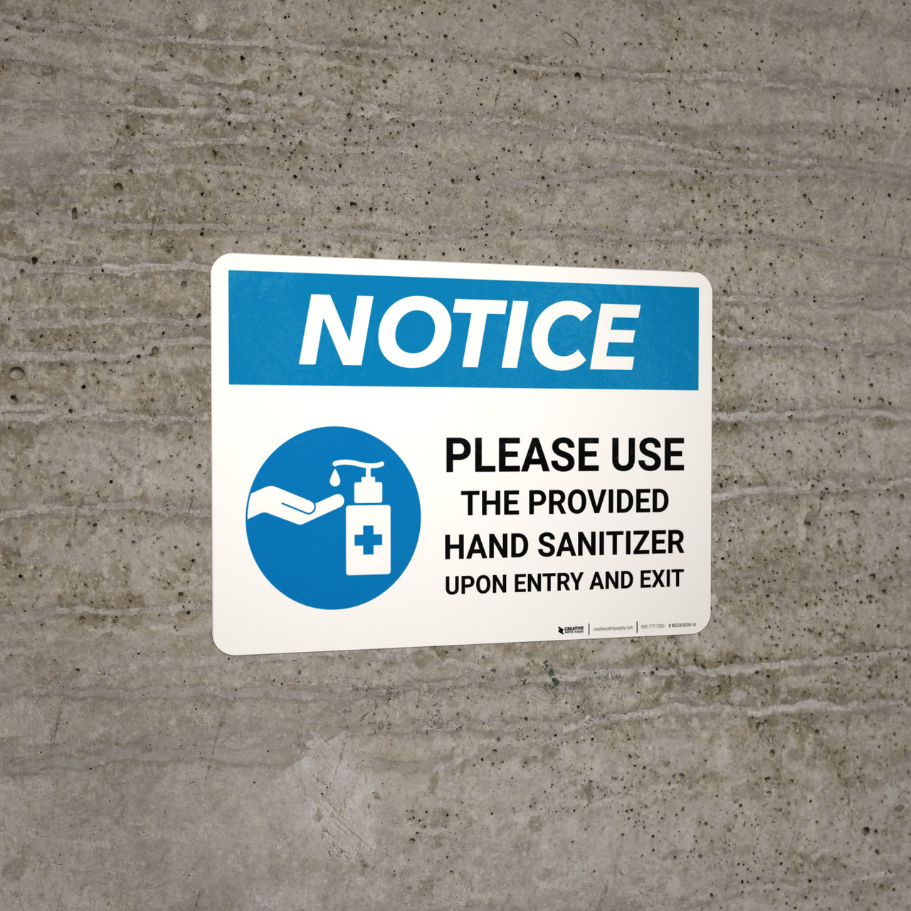 Notice: Please Use Provided Sanitizer Upon Entry and Exit with Icon ...