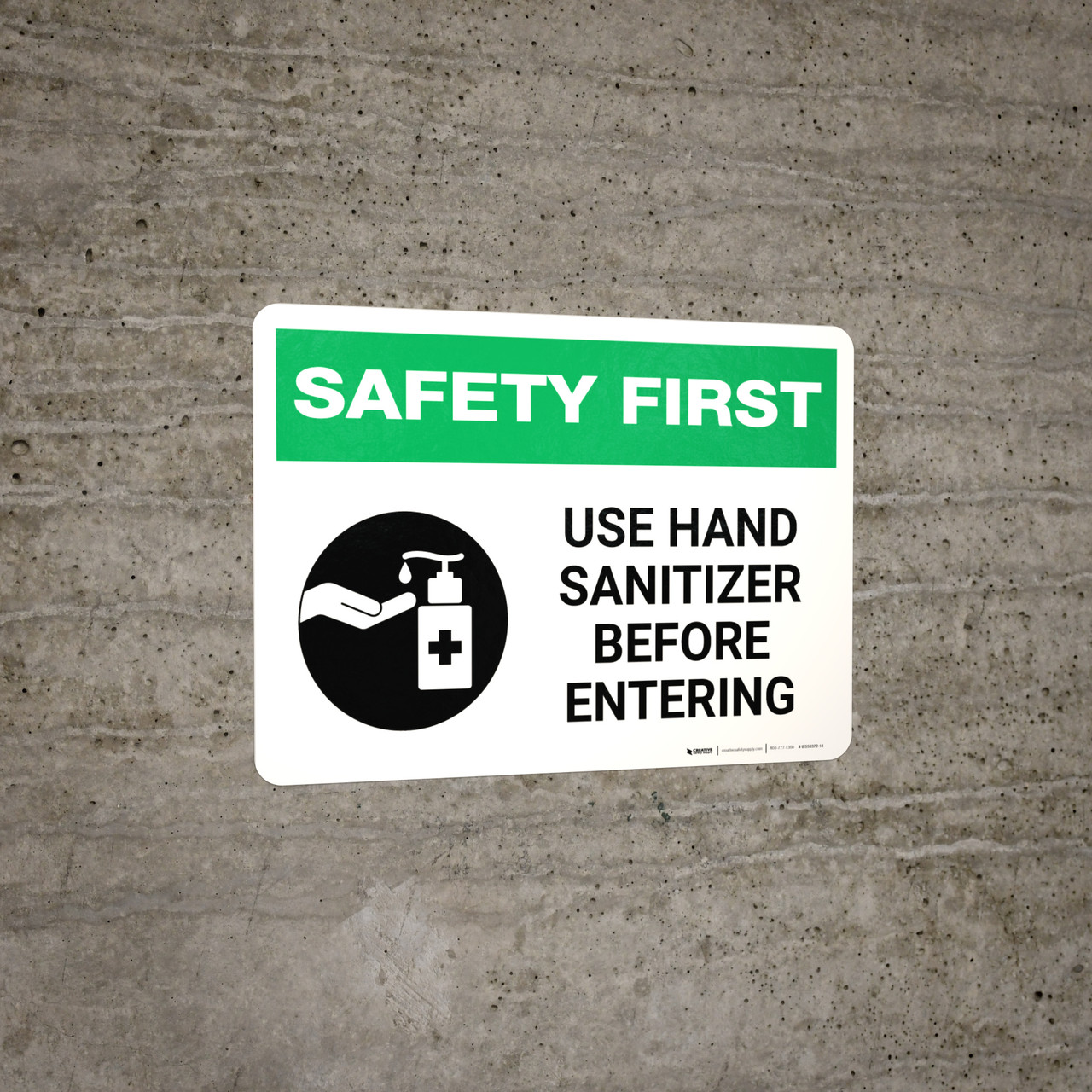 Safety First: Use Hand Sanitizer Before Entering with Icon Landscape ...
