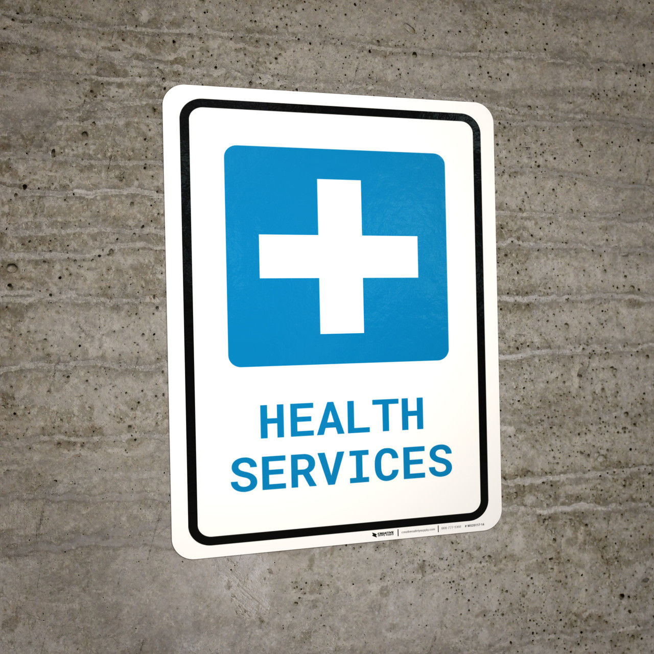 Health Services with Icon Portrait - Wall Sign