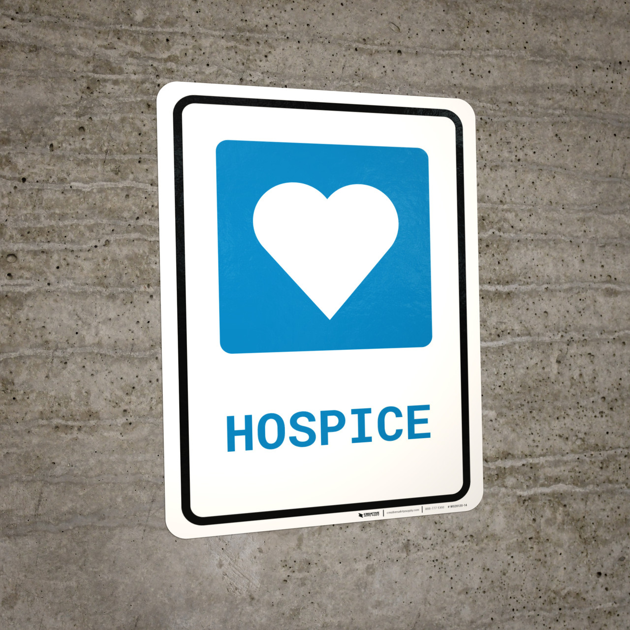 Hospice with Icon Portrait - Wall Sign