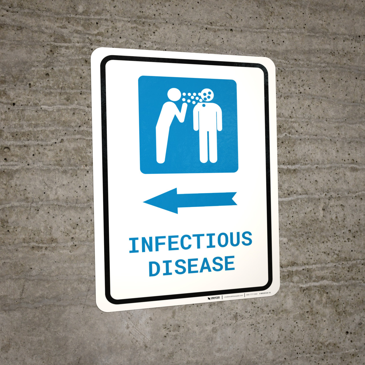 Infectious Disease Left Arrow with Icon Portrait - Wall Sign | Creative ...