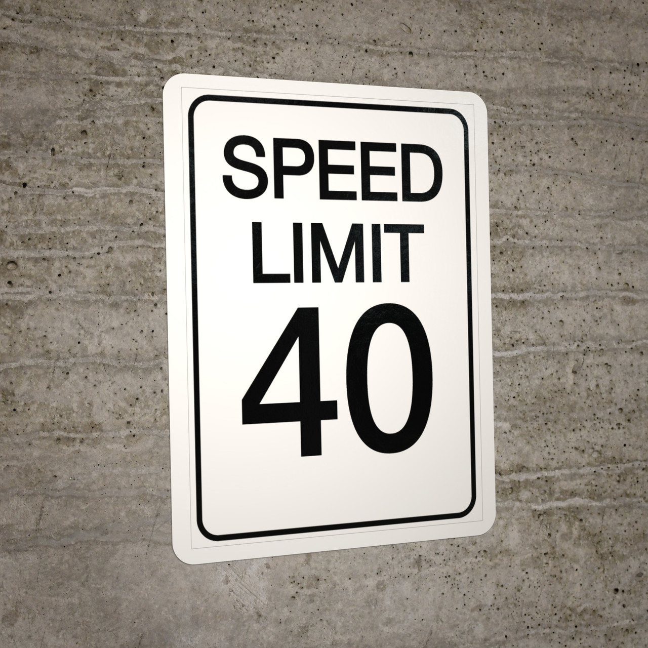 Speed Limit 40 - Wall Sign