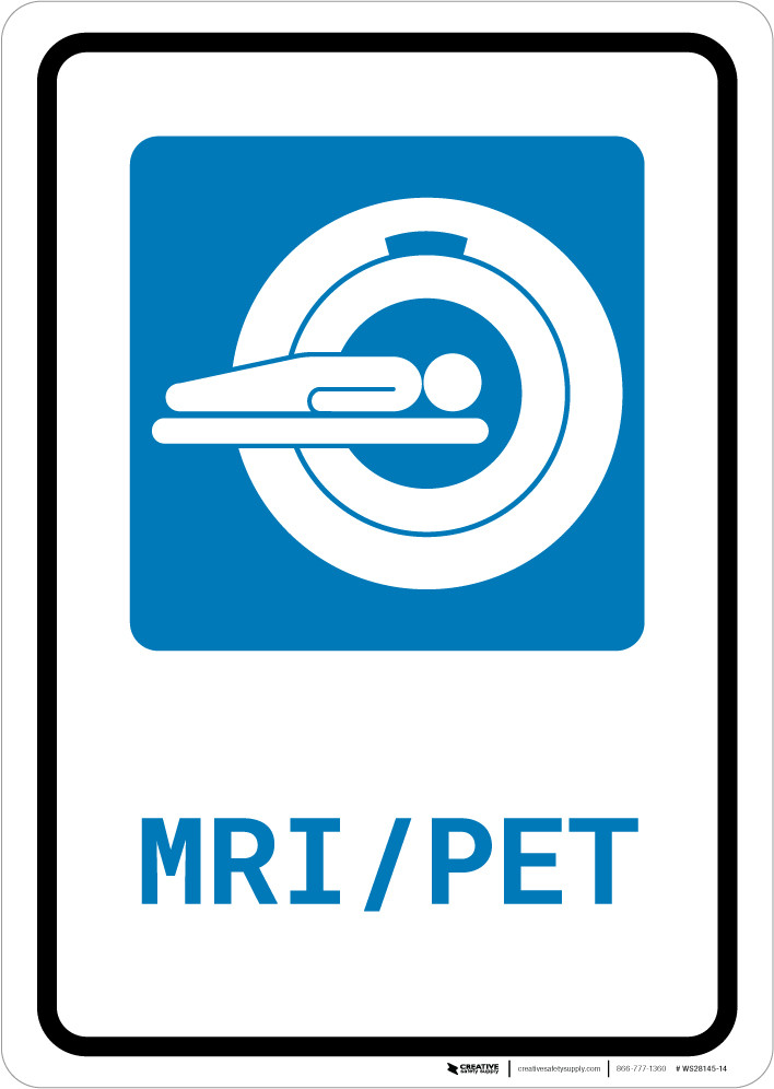 MRI/PET Scan with Icon Portrait - Wall Sign