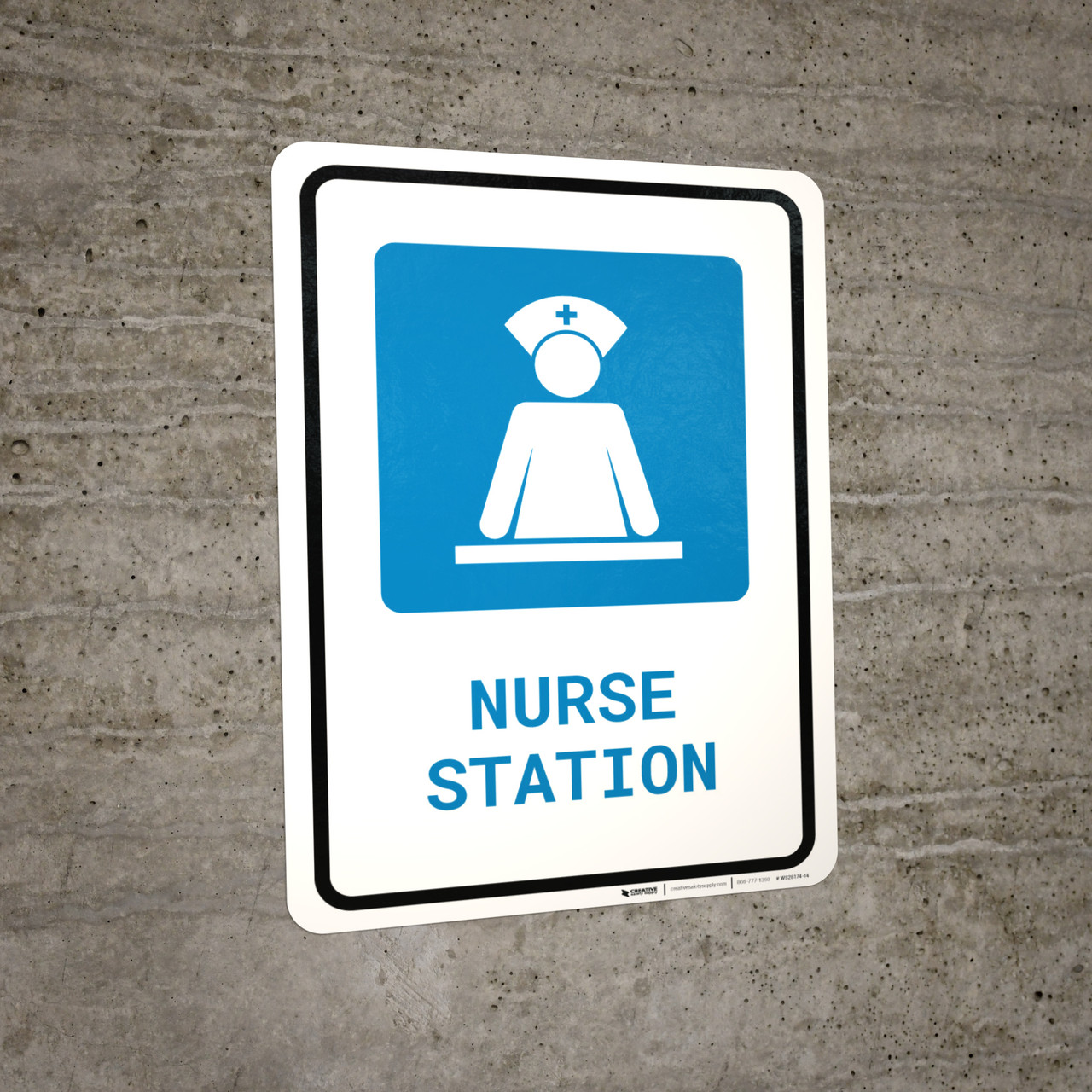 Nurse Station with Icon Portrait - Wall Sign | Creative Safety Supply