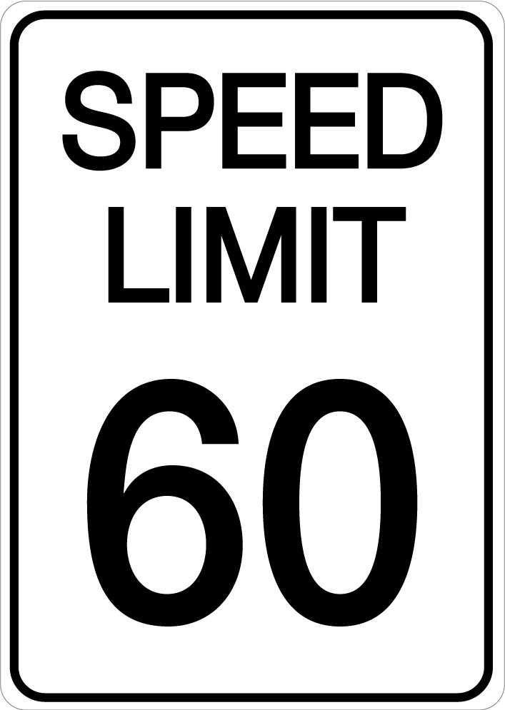 Speed Limit 60 - Wall Sign