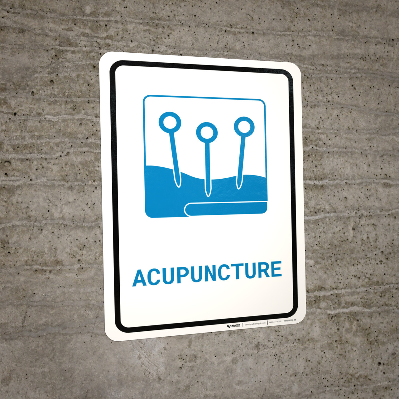 Acupuncture with Icon Portrait v2 - Wall Sign | Creative Safety Supply