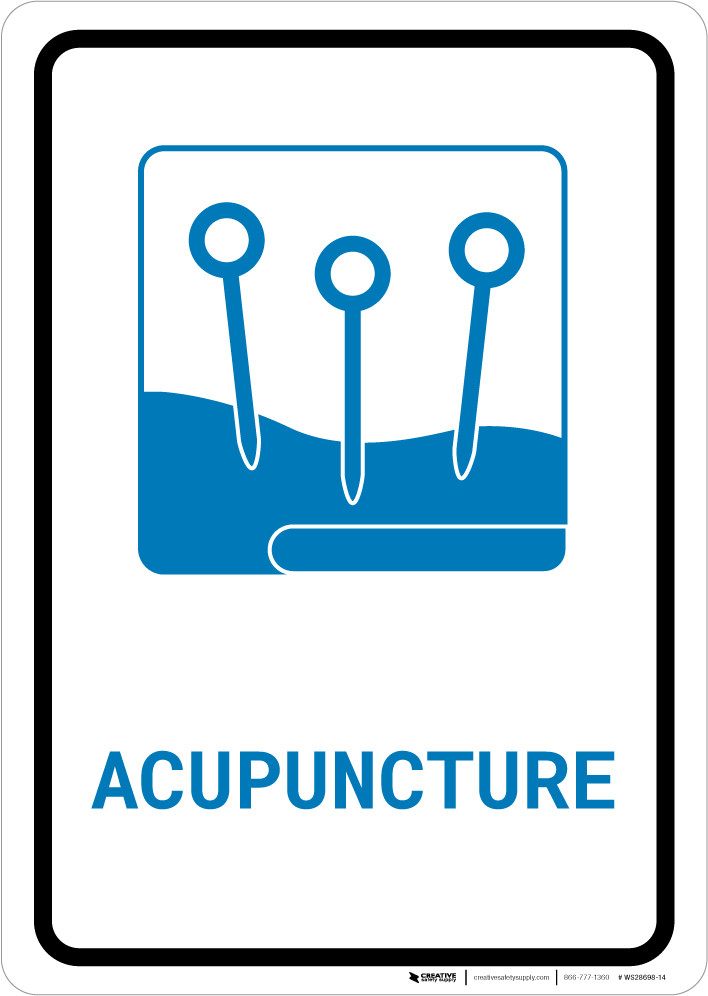 Acupuncture with Icon Portrait v2 - Wall Sign | Creative Safety Supply