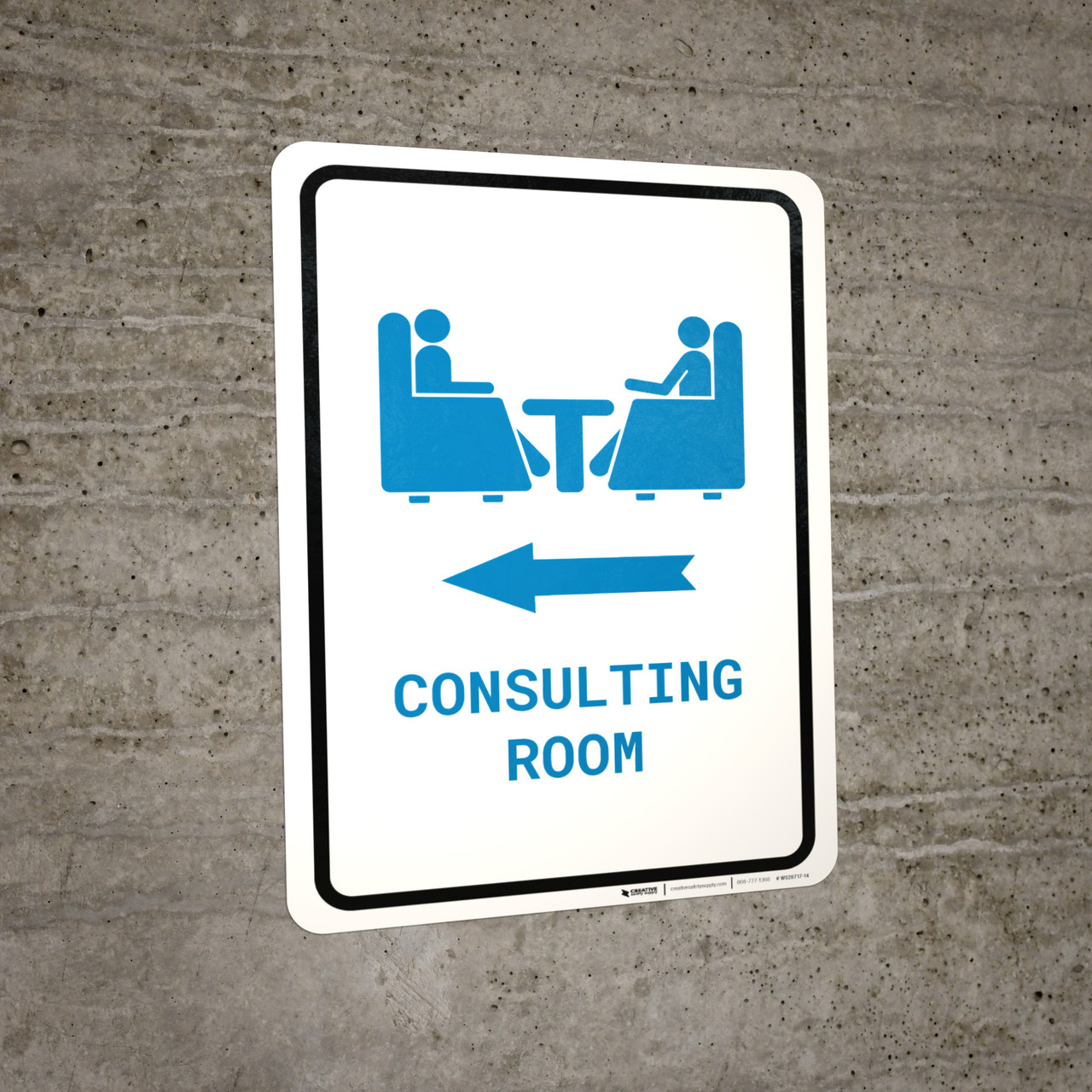 Consulting Room Left Arrow with Icon Portrait v2 - Wall Sign | Creative ...