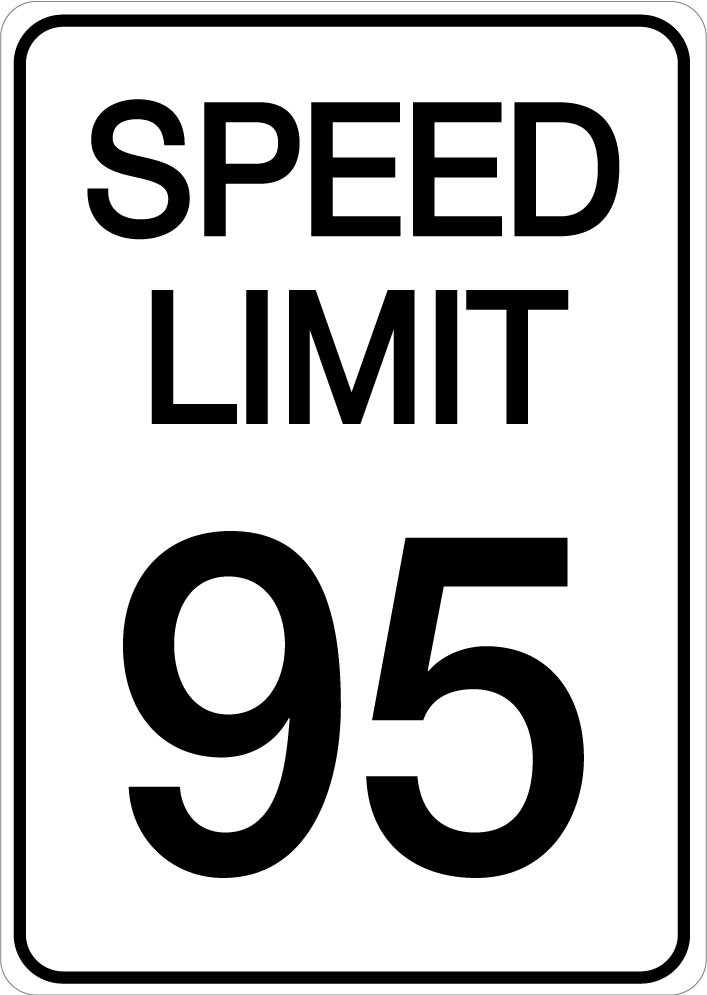 Speed Limit 95 - Wall Sign