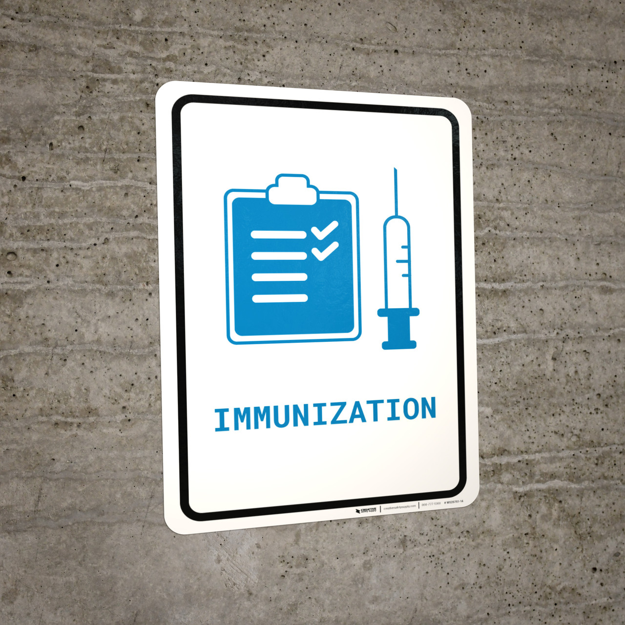 Immunization with Icon Portrait v2 - Wall Sign