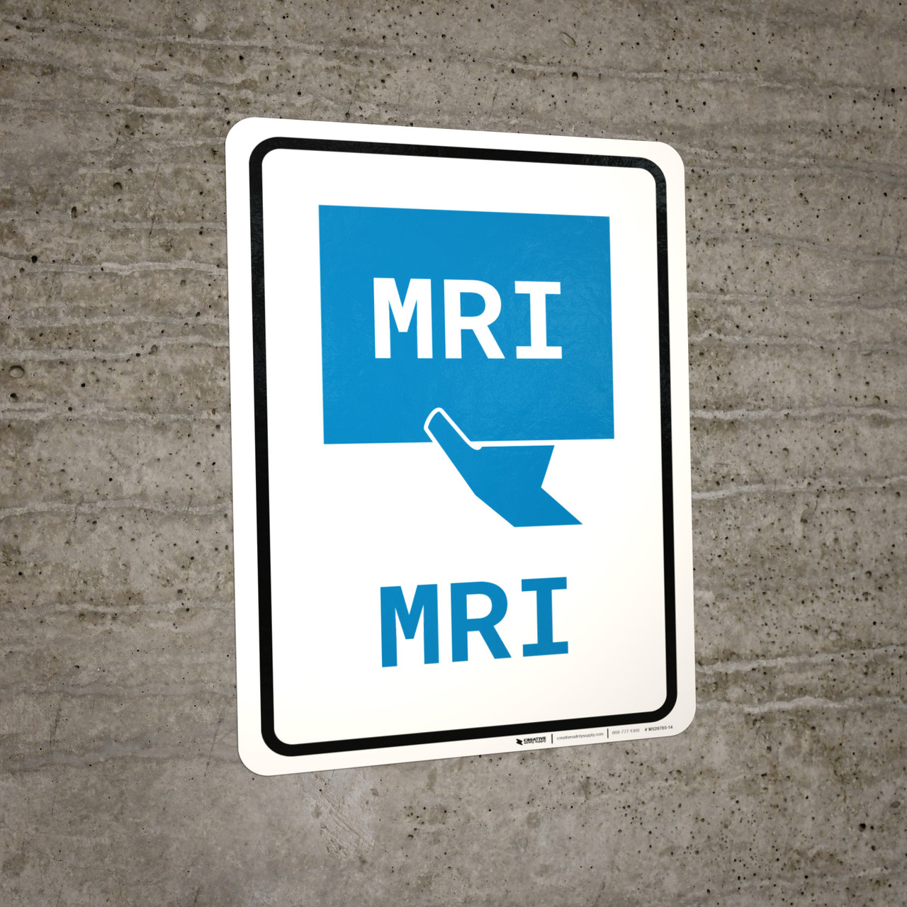 MRI with Icon Portrait v2 - Wall Sign | Creative Safety Supply