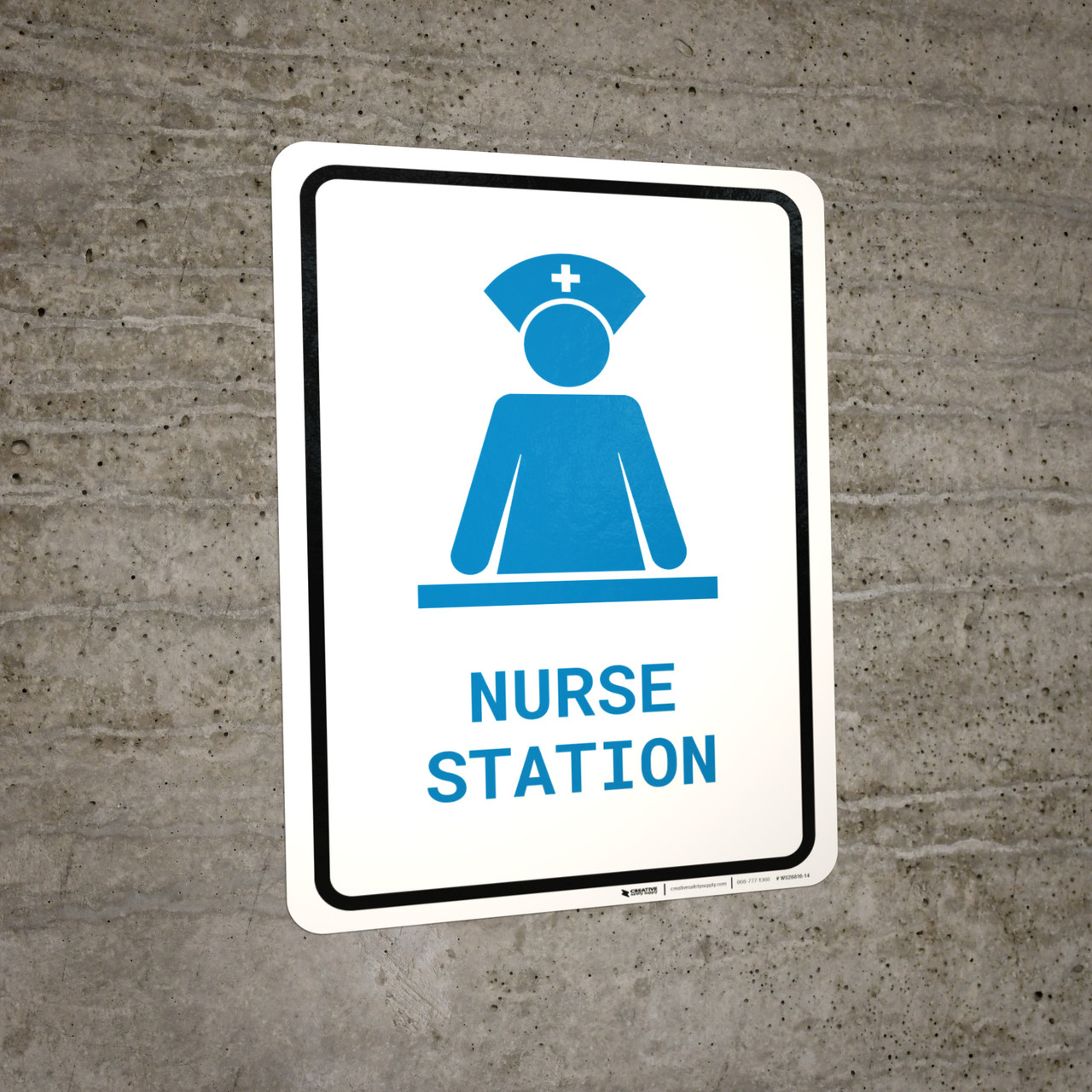 Nurse Station with Icon Portrait v2 - Wall Sign | Creative Safety Supply