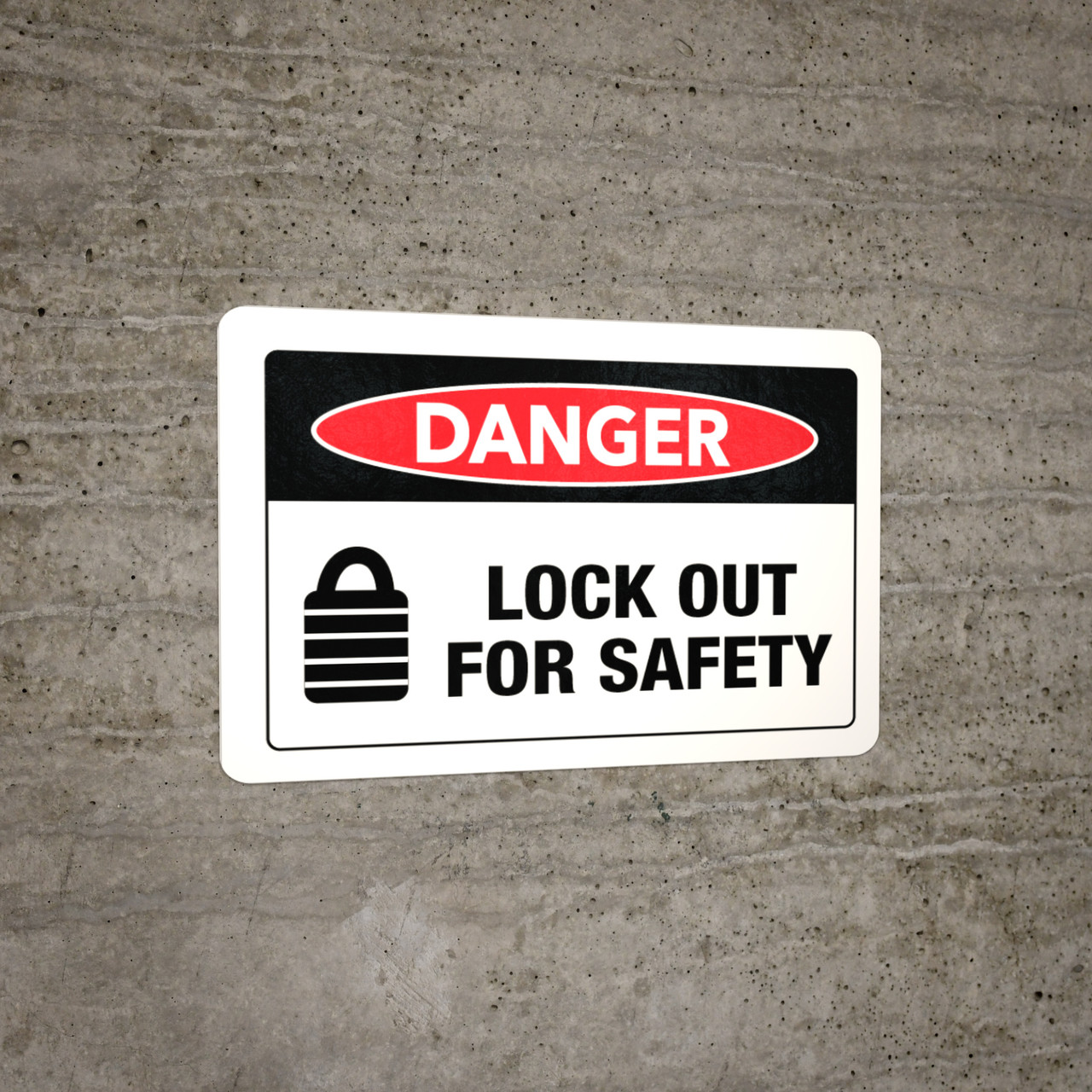 Danger - Lock Out for Safety - Wall Sign
