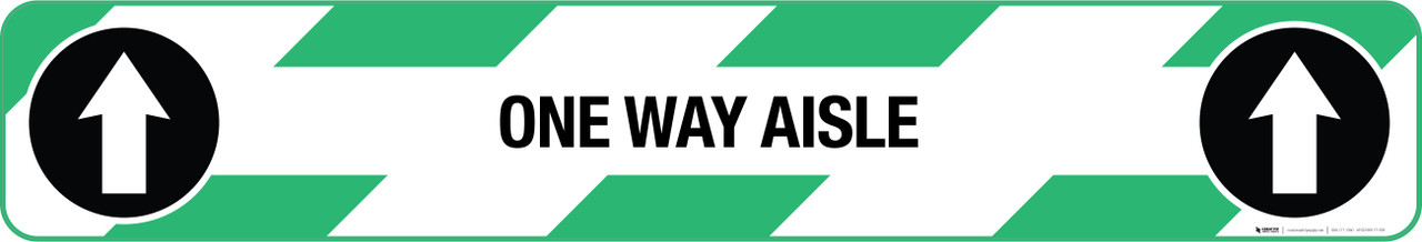 One Way Aisle up - Social Distancing Strip