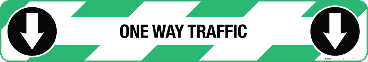 One Way Traffic down - Social Distancing Strip | Creative Safety Supply