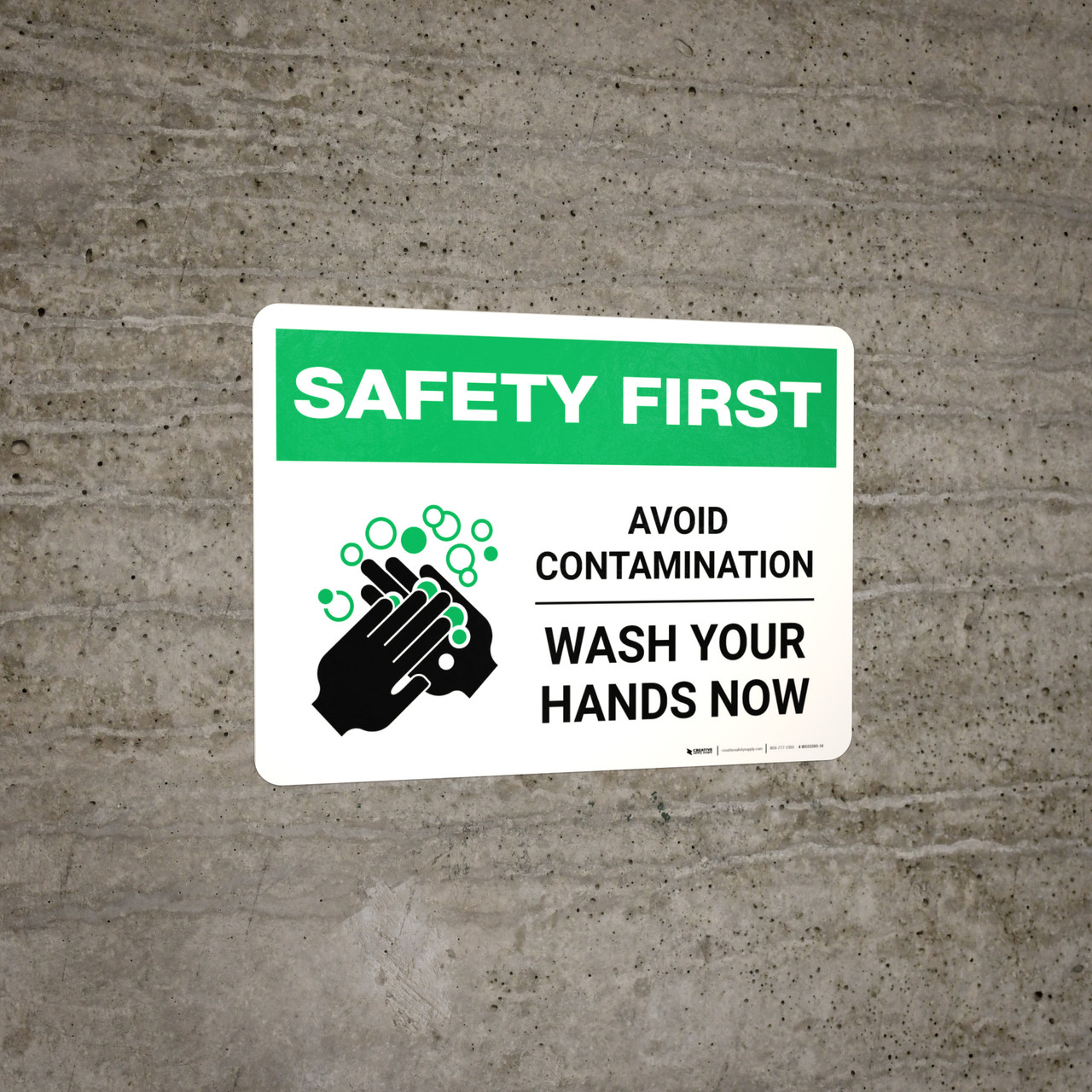 Safety First: Avoid Contamination - Wash Your Hands NowLandscape - Wall ...