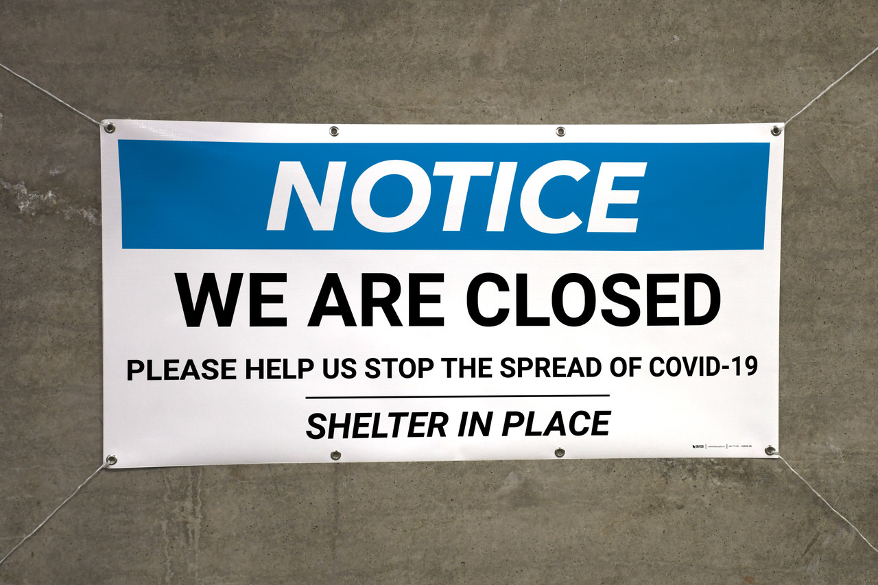 Notice: We Are Closed - Banner