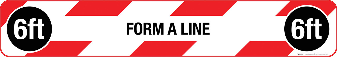 Form A Line 6Ft - Social Distancing Strip