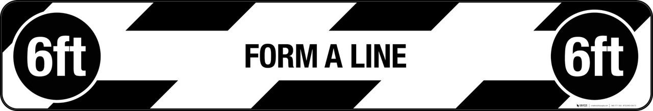 Form A Line 6Ft - Social Distancing Strip