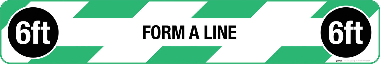 Form A Line 6Ft - Social Distancing Strip