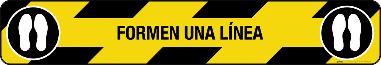 Formen Una Linea Feet - Social Distancing Strip | Creative Safety Supply