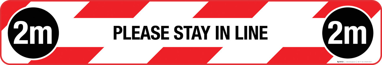 Please Stay In Line 2M - Social Distancing Strip