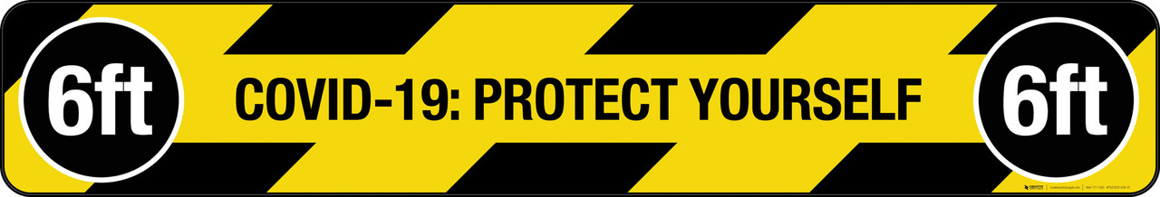 Covid-19: Protect Yourself 6Ft - Social Distancing Strip