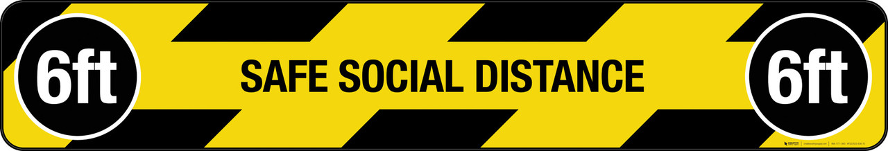 Safe Social Distance 6Ft - Social Distancing Strip
