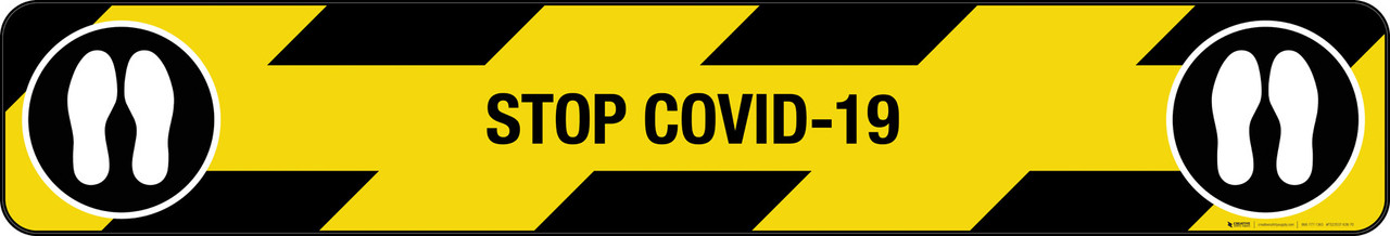 Stop Covid-19 Feet - Social Distancing Strip