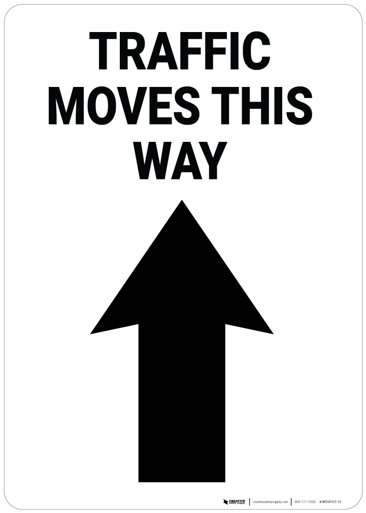 This Way Up Arrow Sign