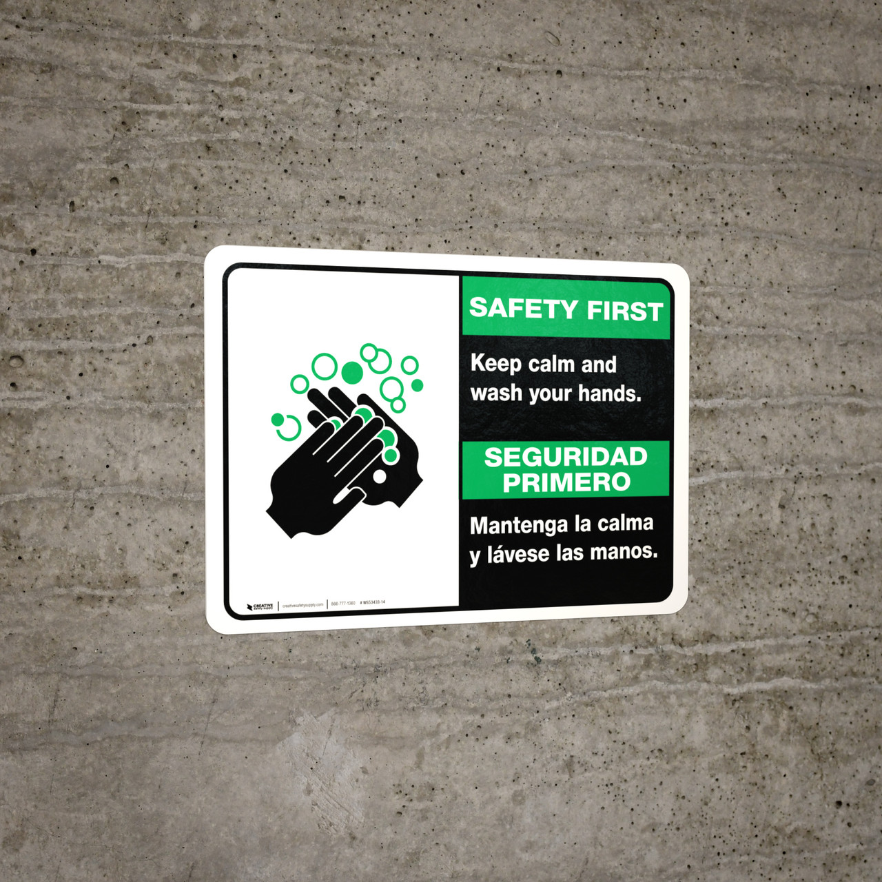 Safety First: Keep Calm and Wash Your Hands Bilingual Spanish with Icon ...