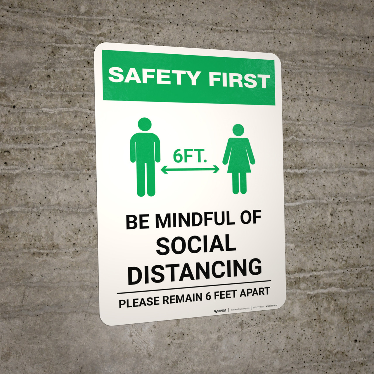 Safety First: Be Mindful of Social Distancing with Icon Portrait - Wall ...