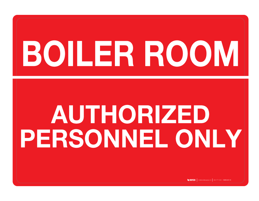 Boiler Room - Wall Sign | Creative Safety Supply