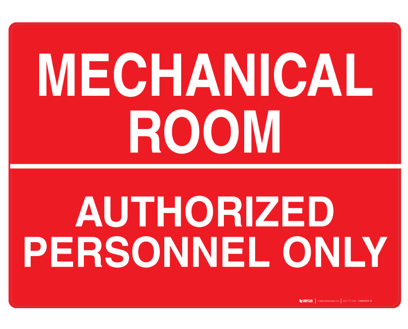 Mechanical Room - Wall Sign