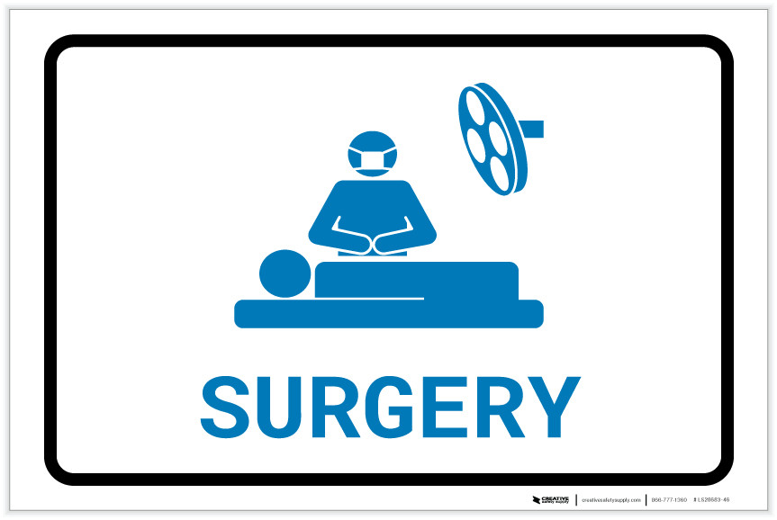 Surgery with Icon Landscape v2 - Label | Creative Safety Supply