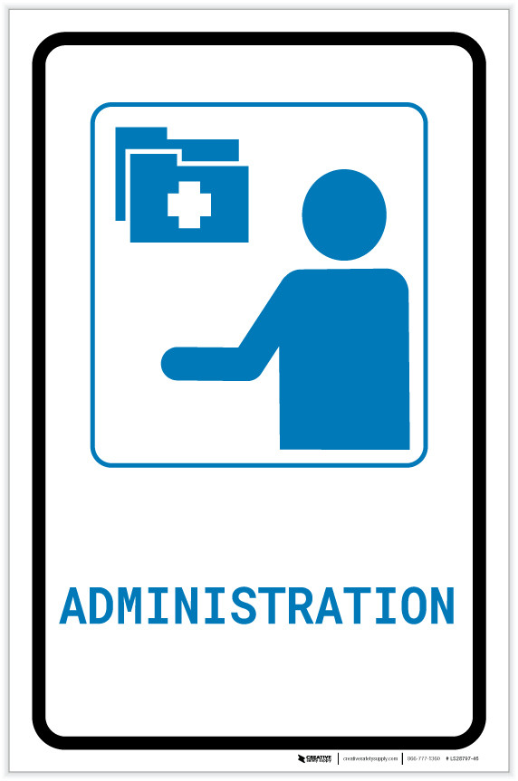 Medical Administration with Icon Portrait v2 - Label