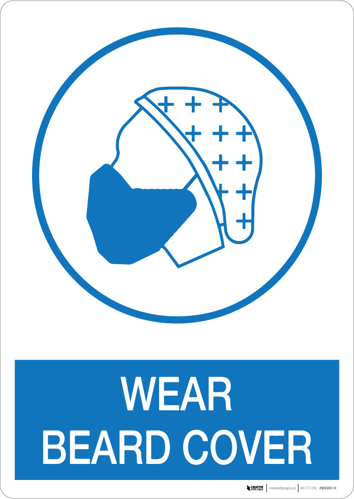 Wear Beard Cover - Wall Sign