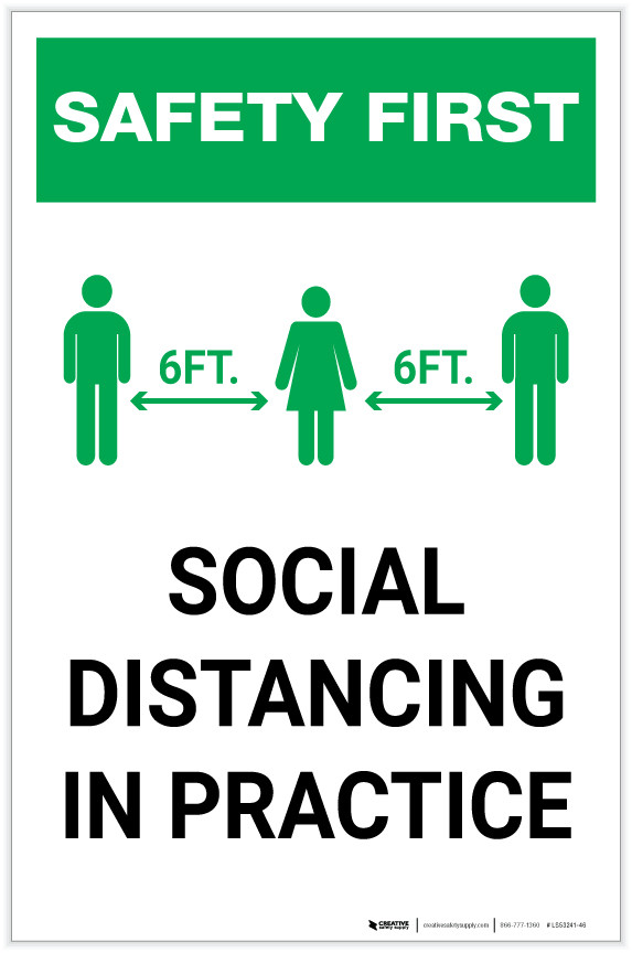 Safety First: Social Distancing in Practice Portrait - Label