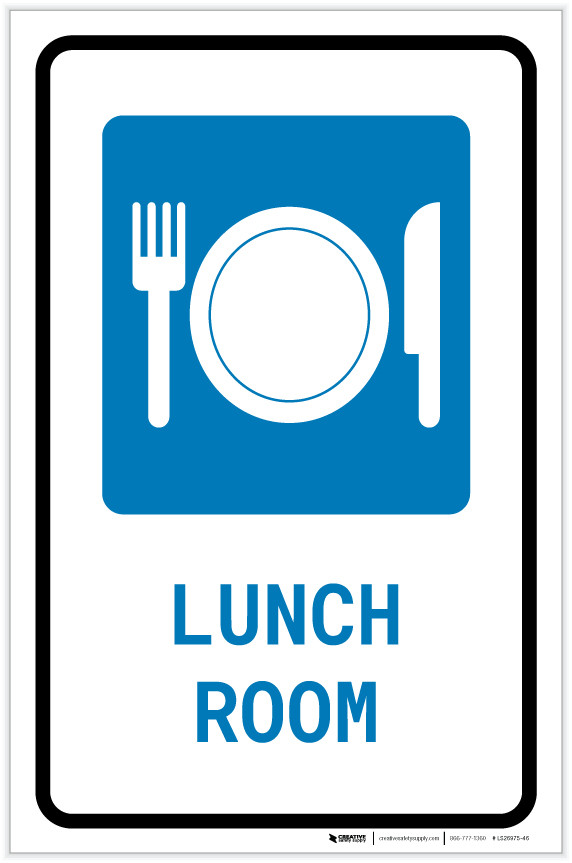 Lunch Room with Icon Portrait - Label