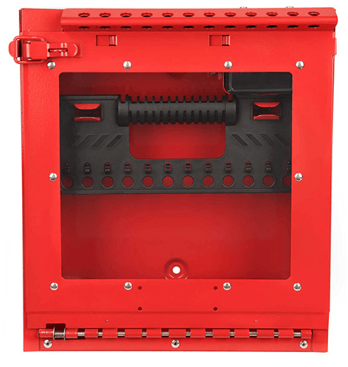 Master Lock Red Wall Mount Group Lock Box with Window