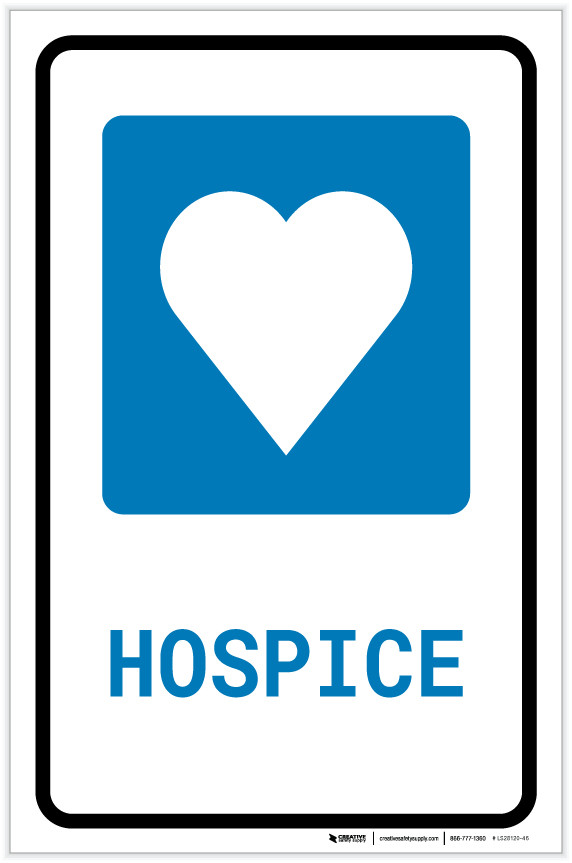 Hospice with Icon Portrait - Label | Creative Safety Supply