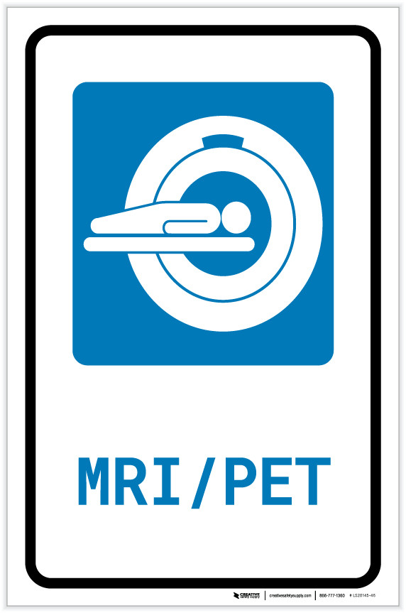MRI/PET Scan with Icon Portrait - Label | Creative Safety Supply