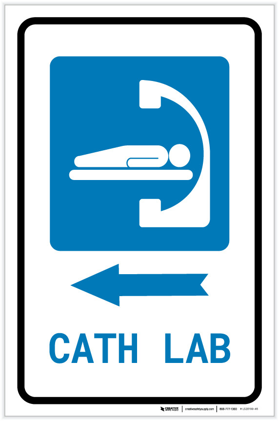 Cath Lab Left Arrow with Icon Portrait - Label